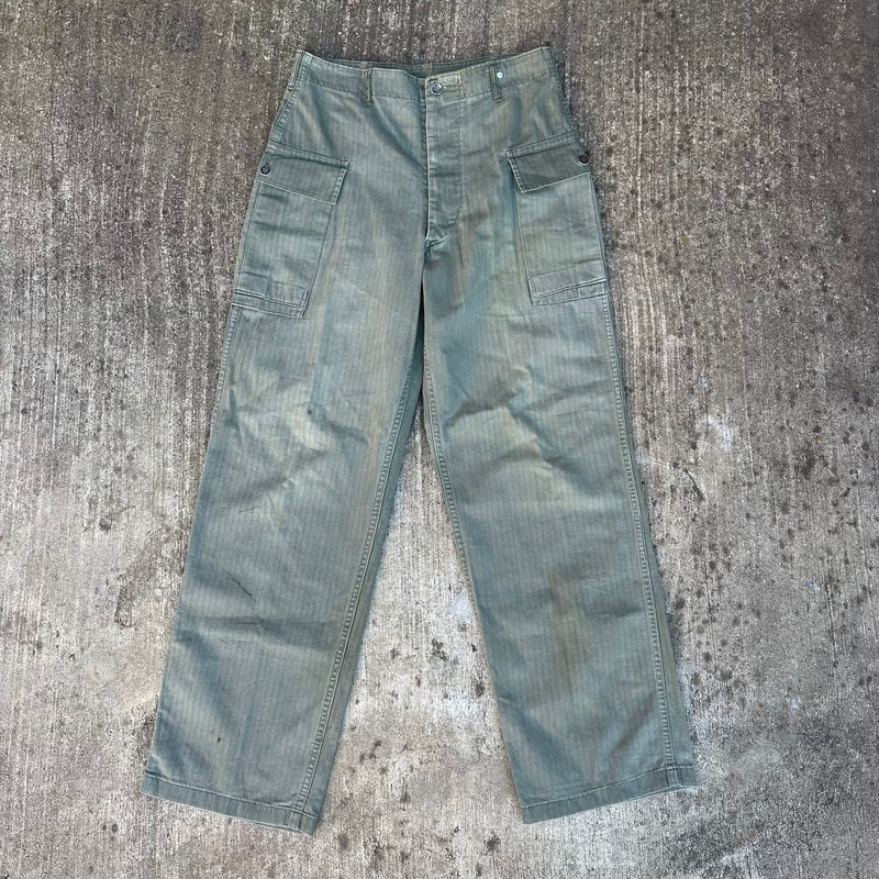 1940’s WWII US Army HBT Pants 32” Waist – Little Chum Vintage