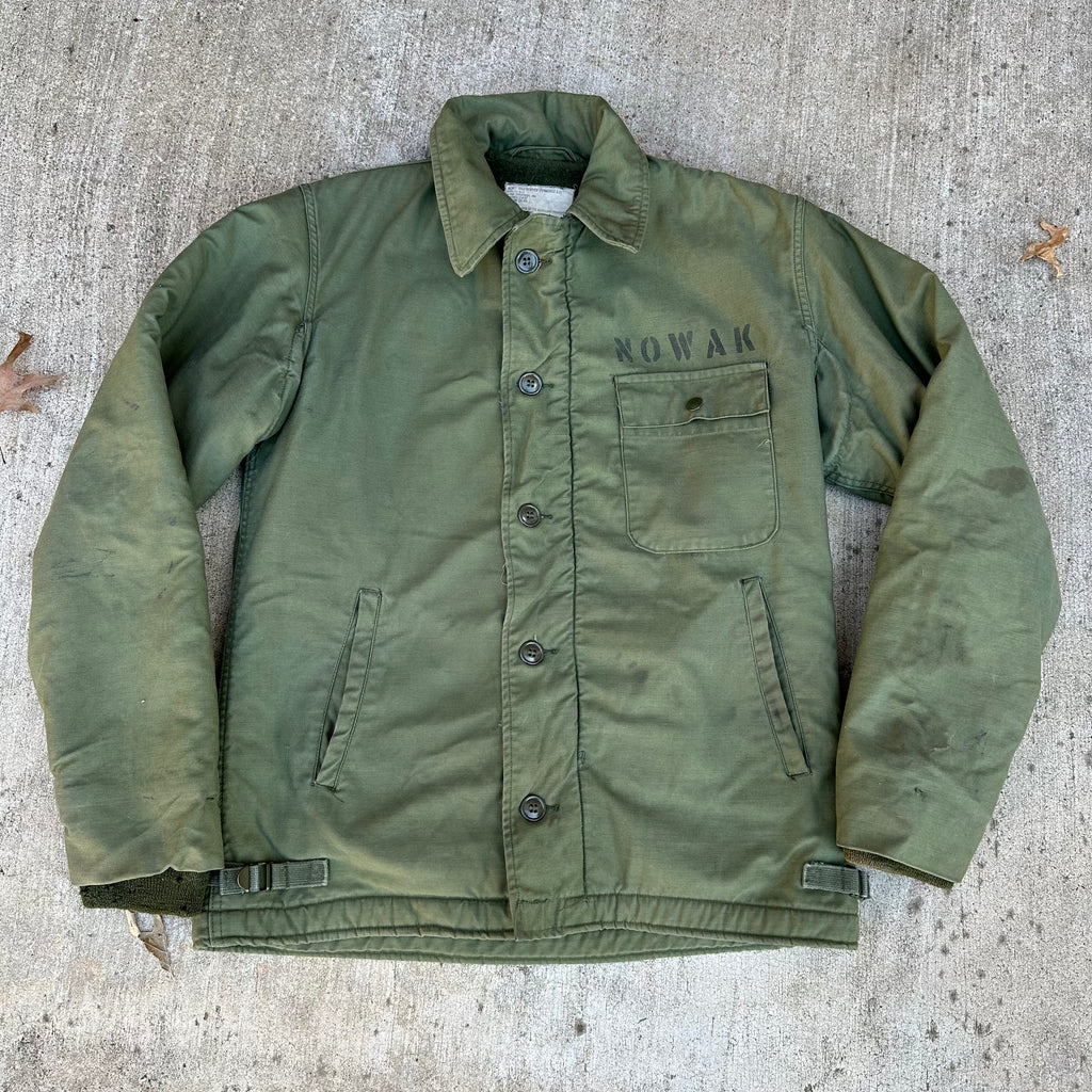 1970’s Stenciled A-2 Deck Jacket Medium – Little Chum Vintage