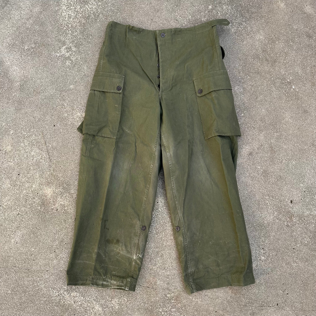 1950’s Dutch Military Fatigue Pants 38” Waist – Little Chum Vintage
