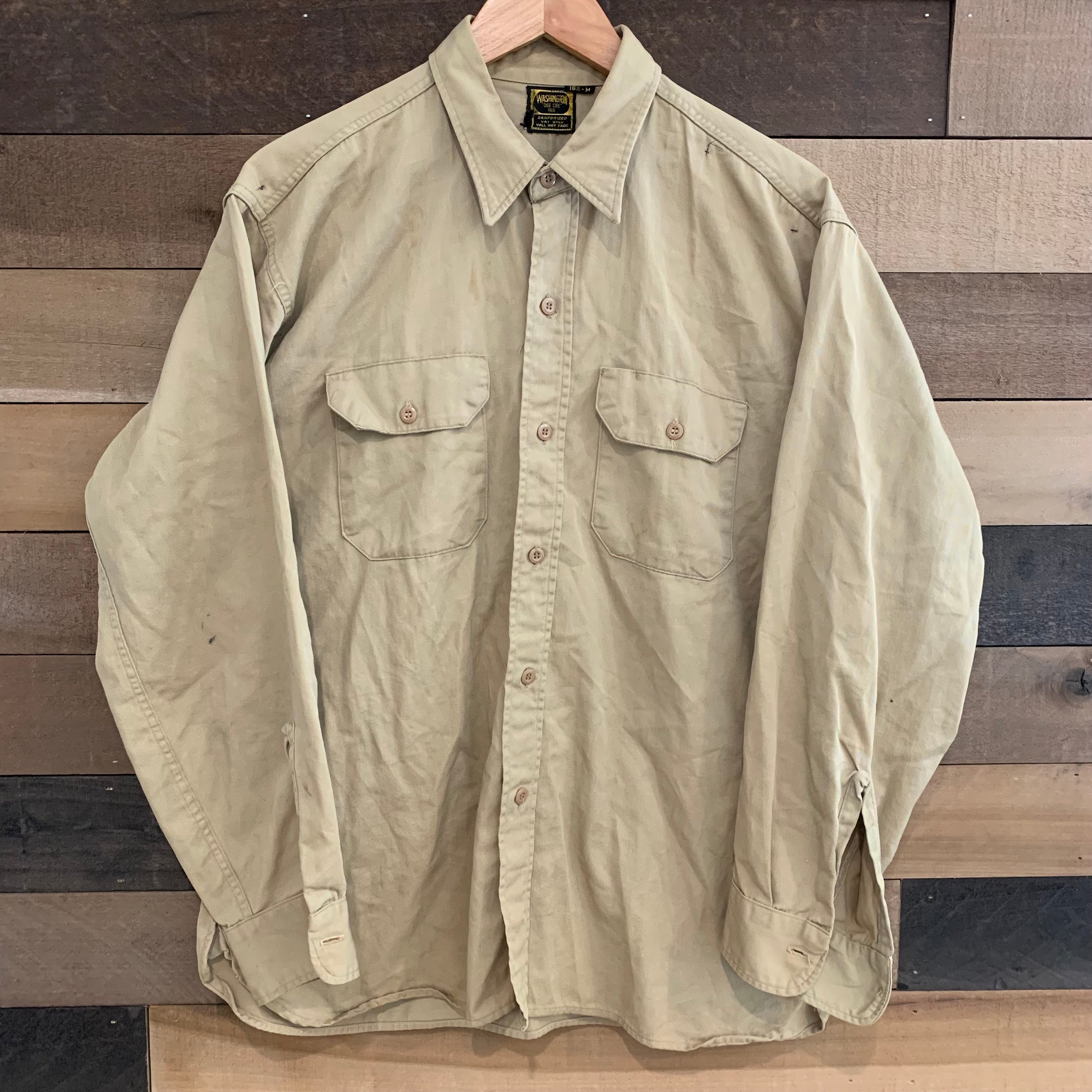 1940's Washington Dee Cee Sanforized Vat Dyed Khaki Work 1940's Washington Dee Cee Sanforized Vat Dyed Khaki Work