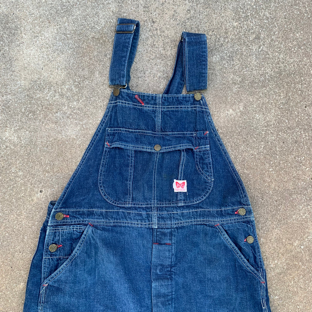 1950’s Fly’s Low-back Denim Overalls 36" x 31.5" – Little Chum Vintage