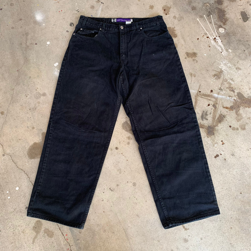 1990's Levi's Baggy Mega Wide Black Silvertab Jeans 38” x 32” – Little ...